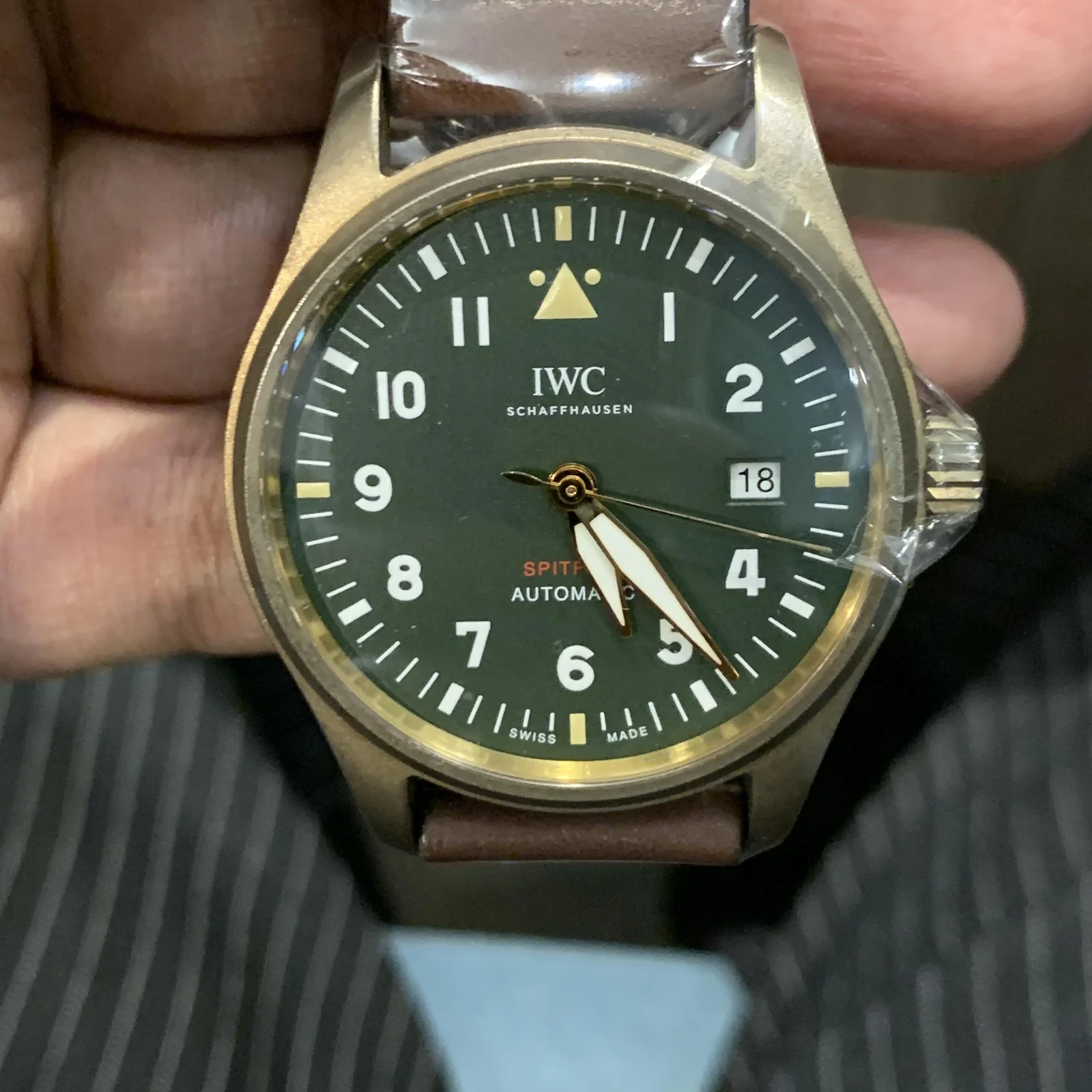 Jual IWC Pilot's Watch Automatic Spitfire Bronze / Green IW3268-02 ...