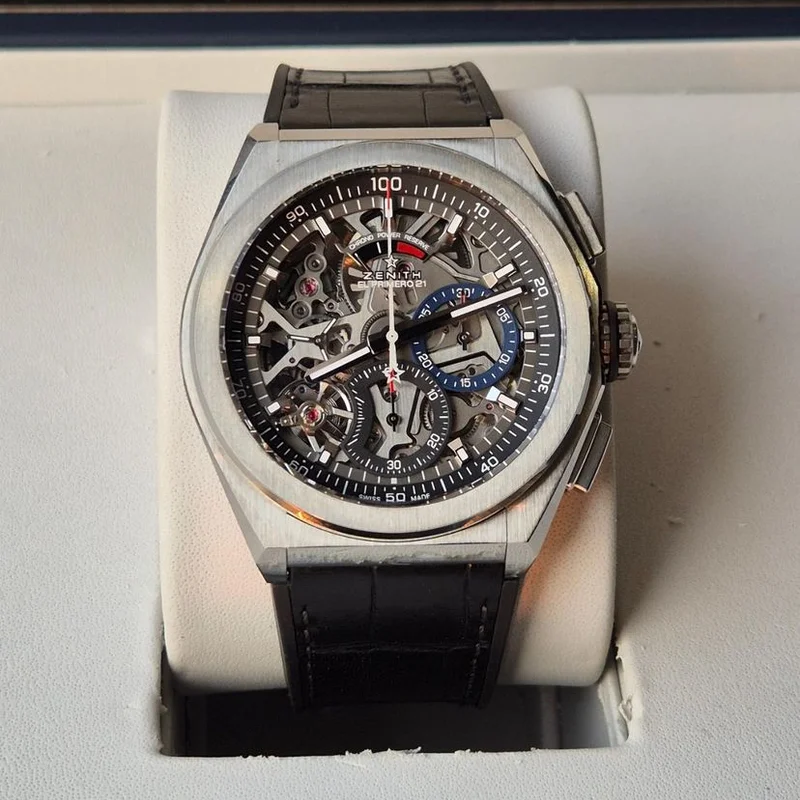 Jual Zenith Defy El Primero 21 Titanium / Skeleton / Alligator 95.9000. ...